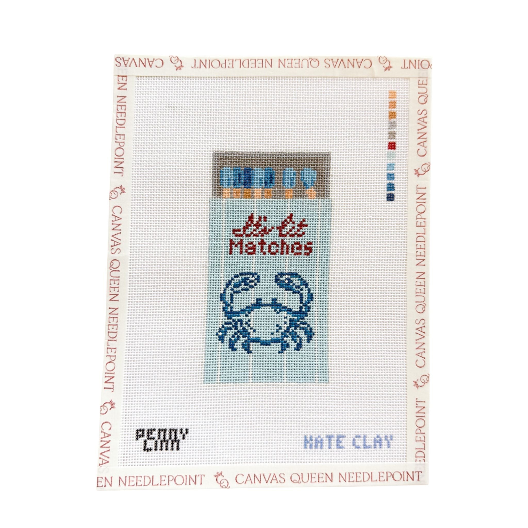 Crab Matchbox – Canvas Queen Needlepoint