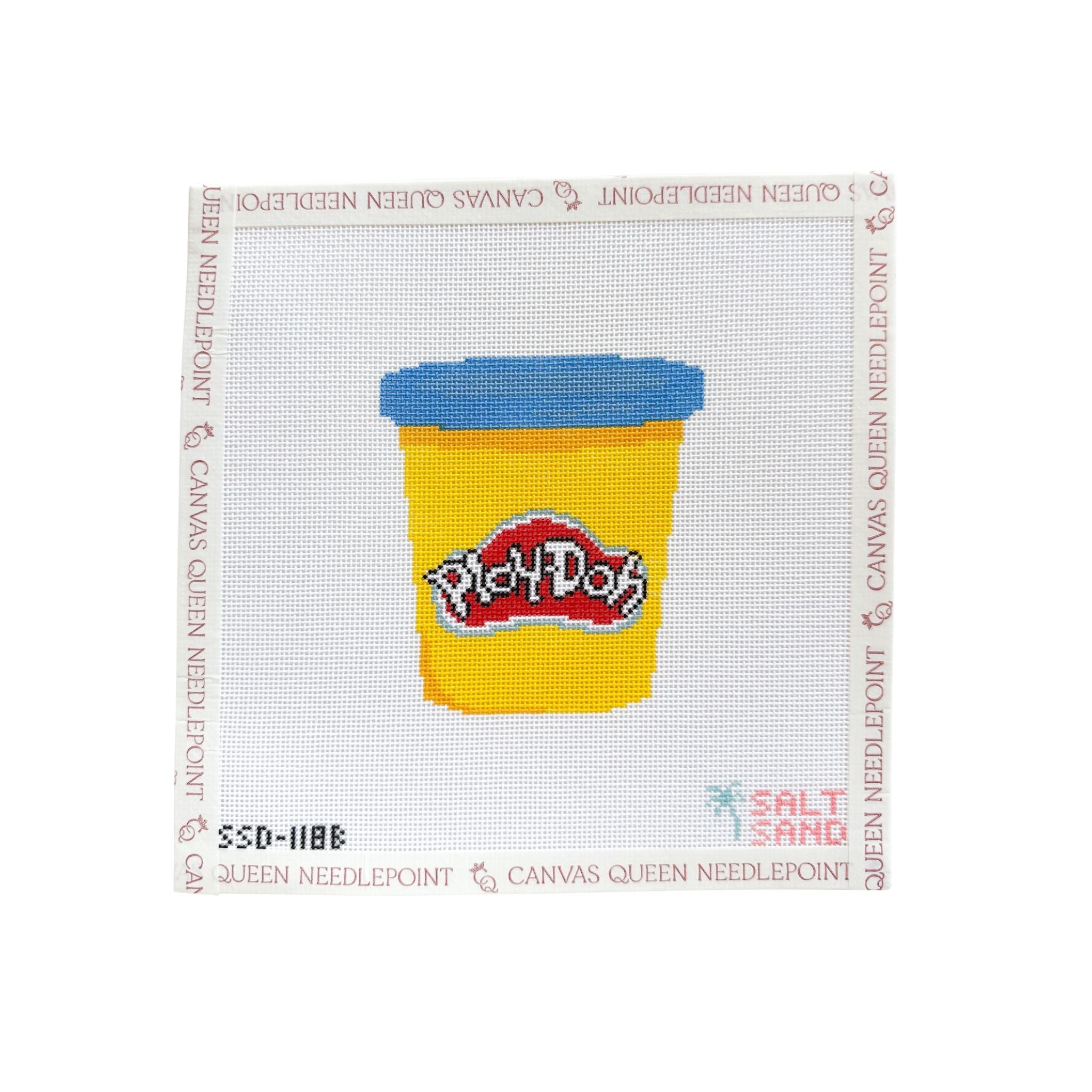 Play Doh Blue Lid – Canvas Queen Needlepoint