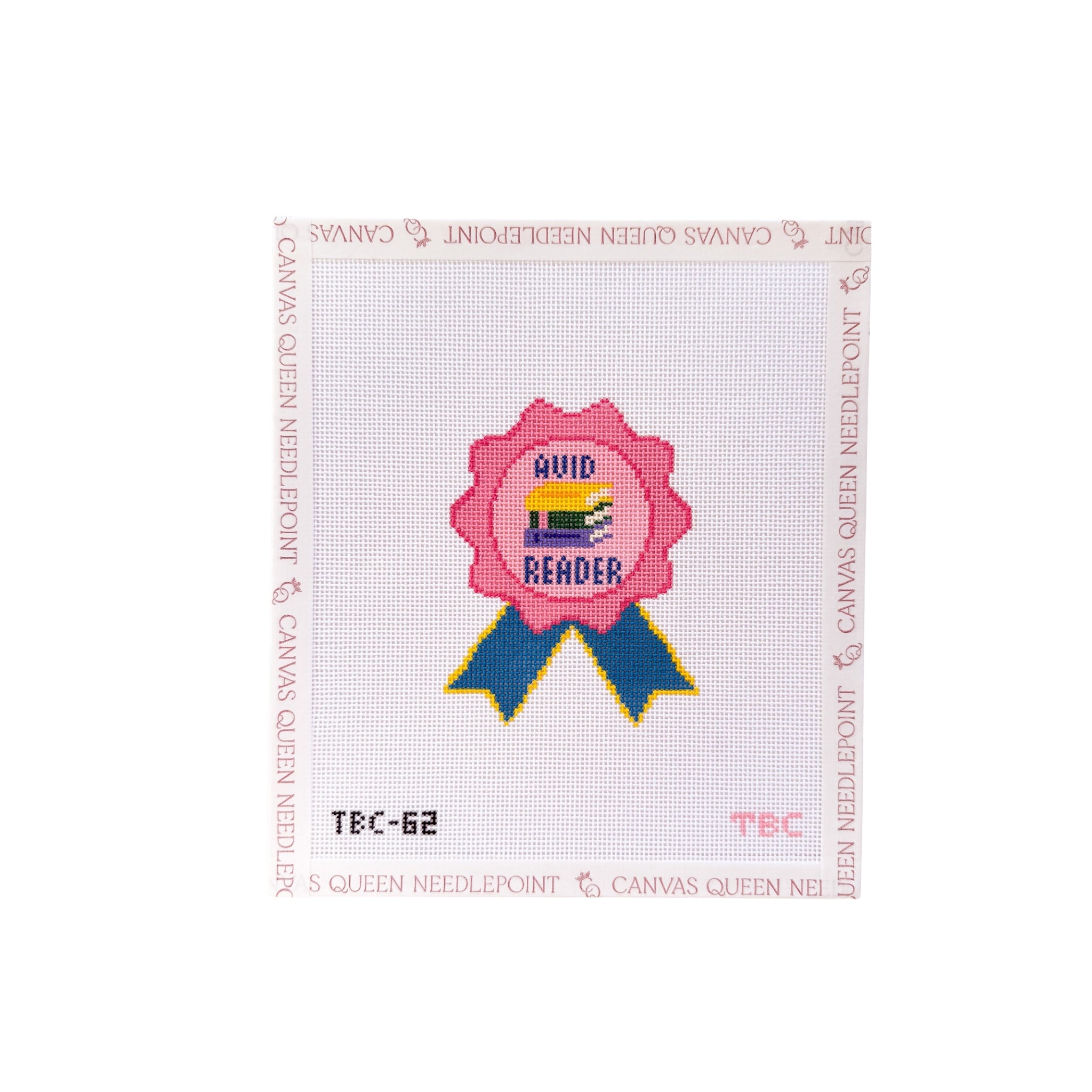 Avid Reader Ribbon – Canvas Queen Needlepoint