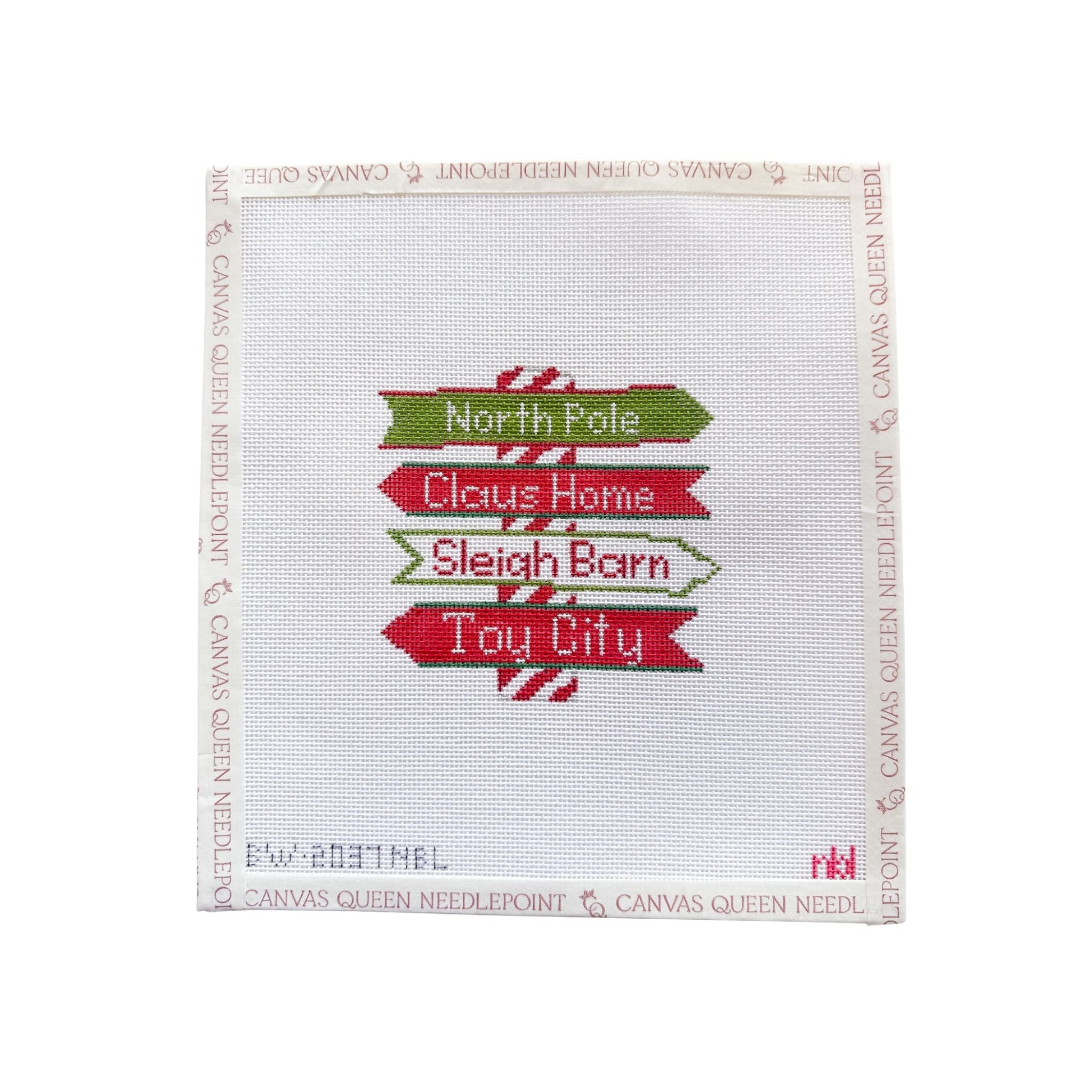 North Pole Sign – Canvas Queen Needlepoint