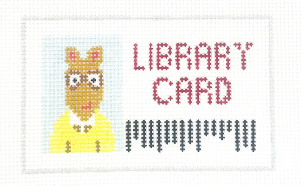 Arthur Library Card – Canvas Queen Needlepoint