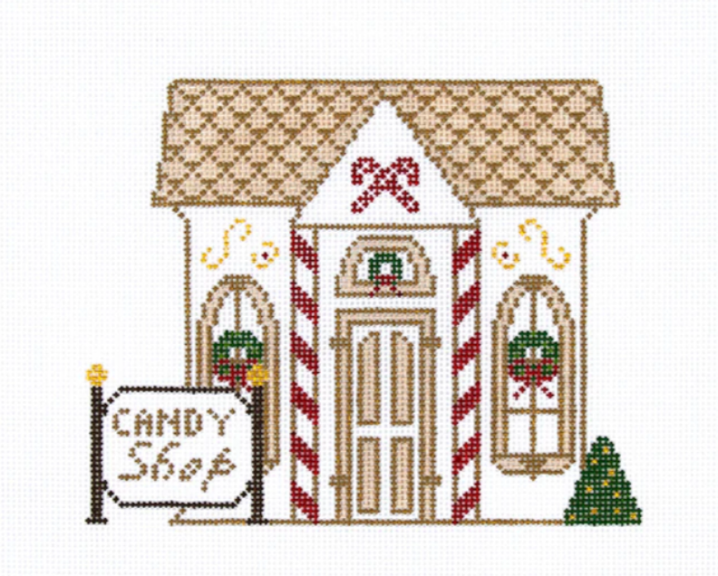 Candy Shop: Vintage Winter Village – Canvas Queen Needlepoint