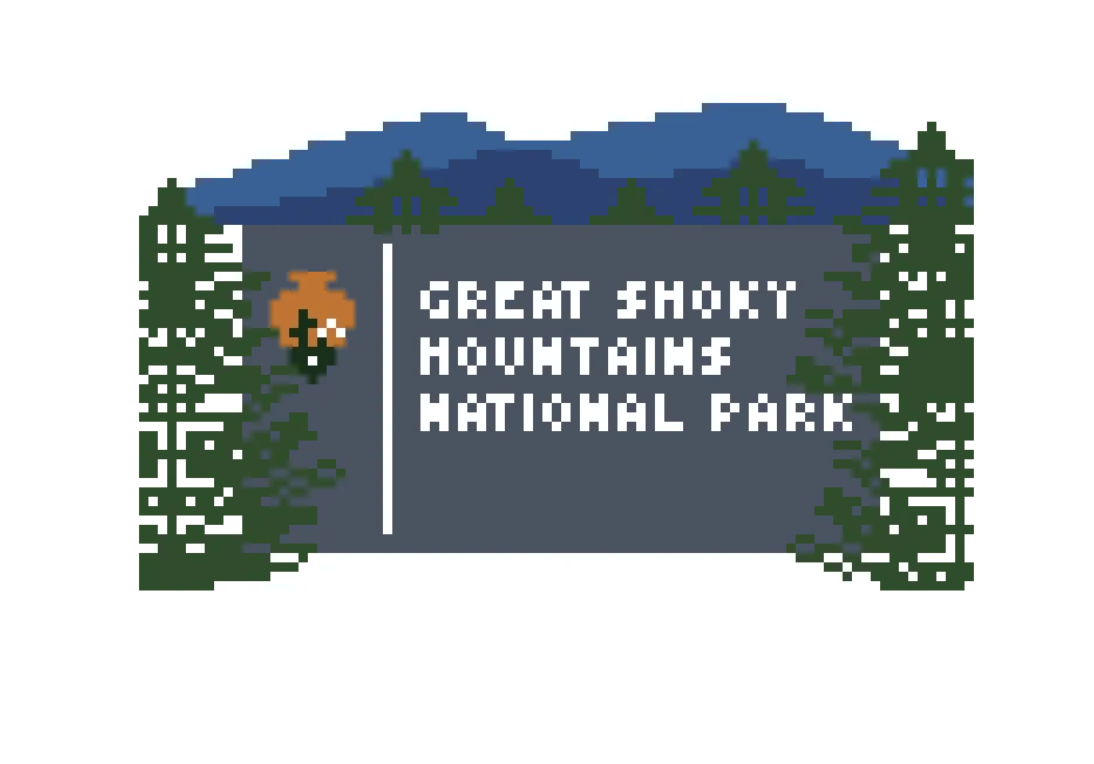 Great Smoky Mountains National Park Sign – Canvas Queen Needlepoint