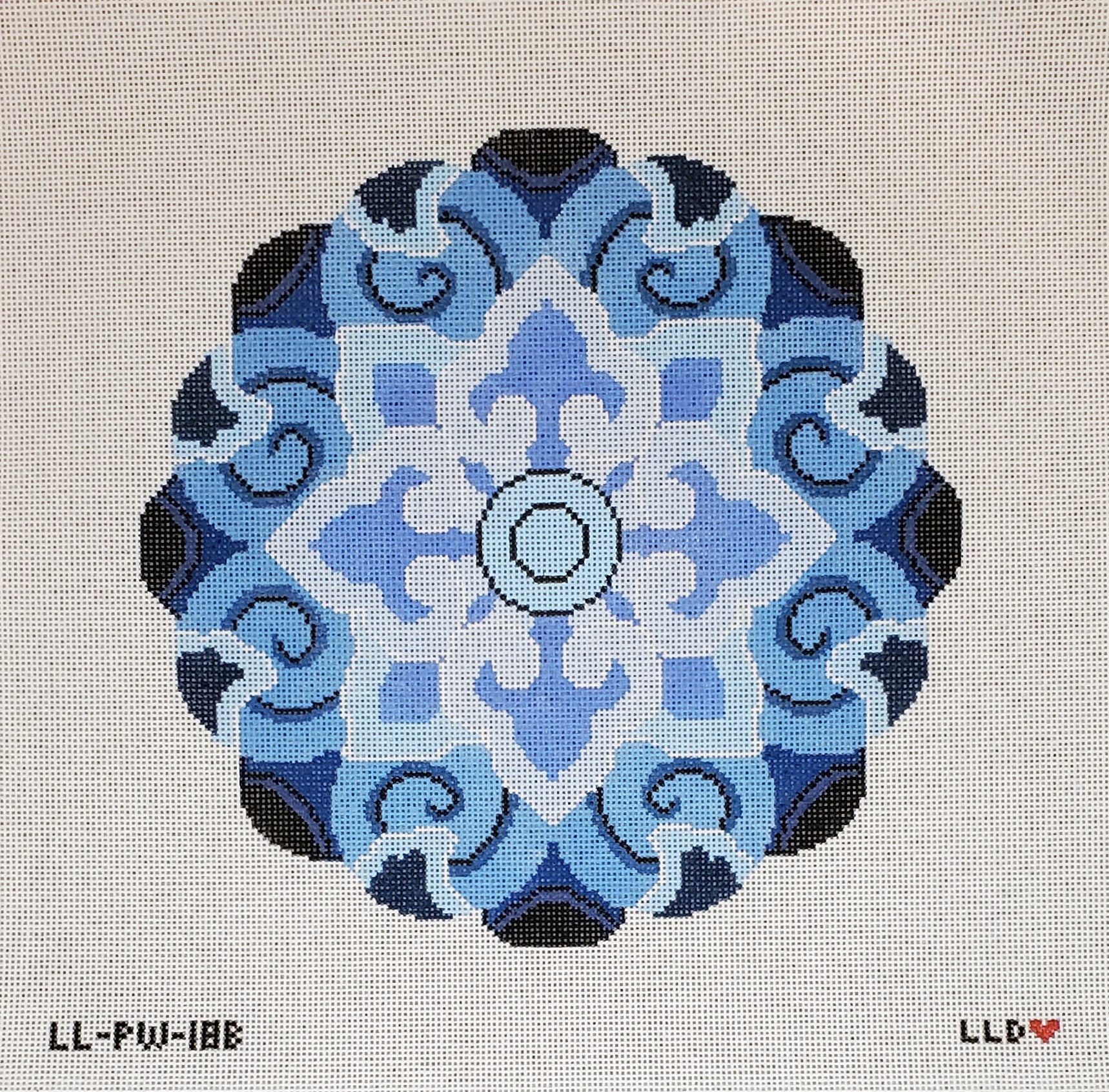 Chinese Knot Blues 13ct – Canvas Queen Needlepoint