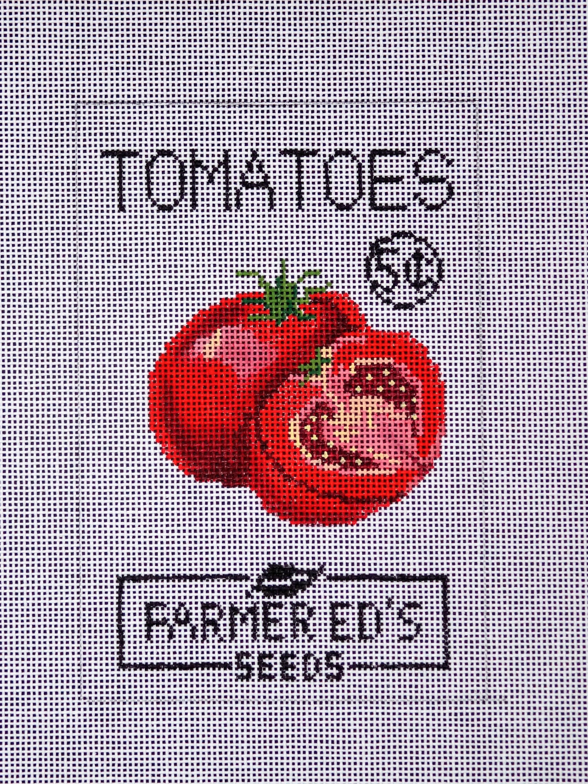 Tomato Seed Packet 13ct – Canvas Queen Needlepoint