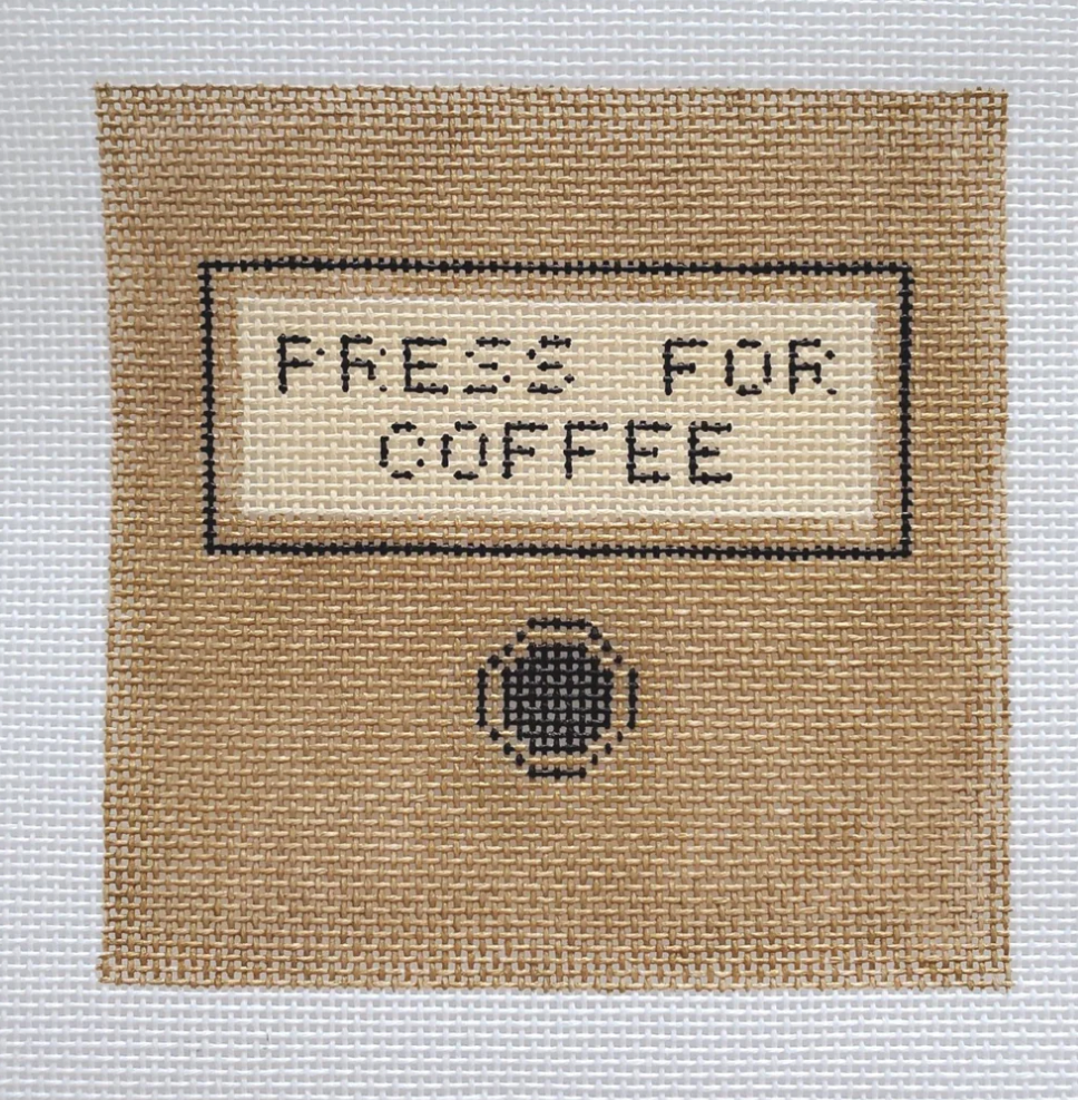 Press for Coffee – Canvas Queen Needlepoint