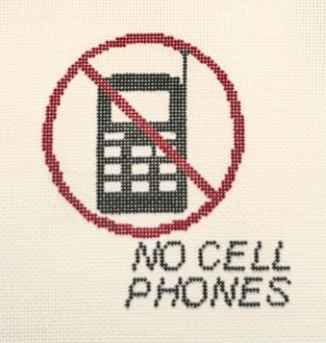 No Cell Phones – Canvas Queen Needlepoint