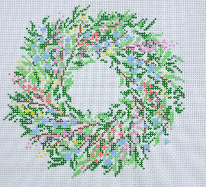 Floral Wreath – Canvas Queen Needlepoint