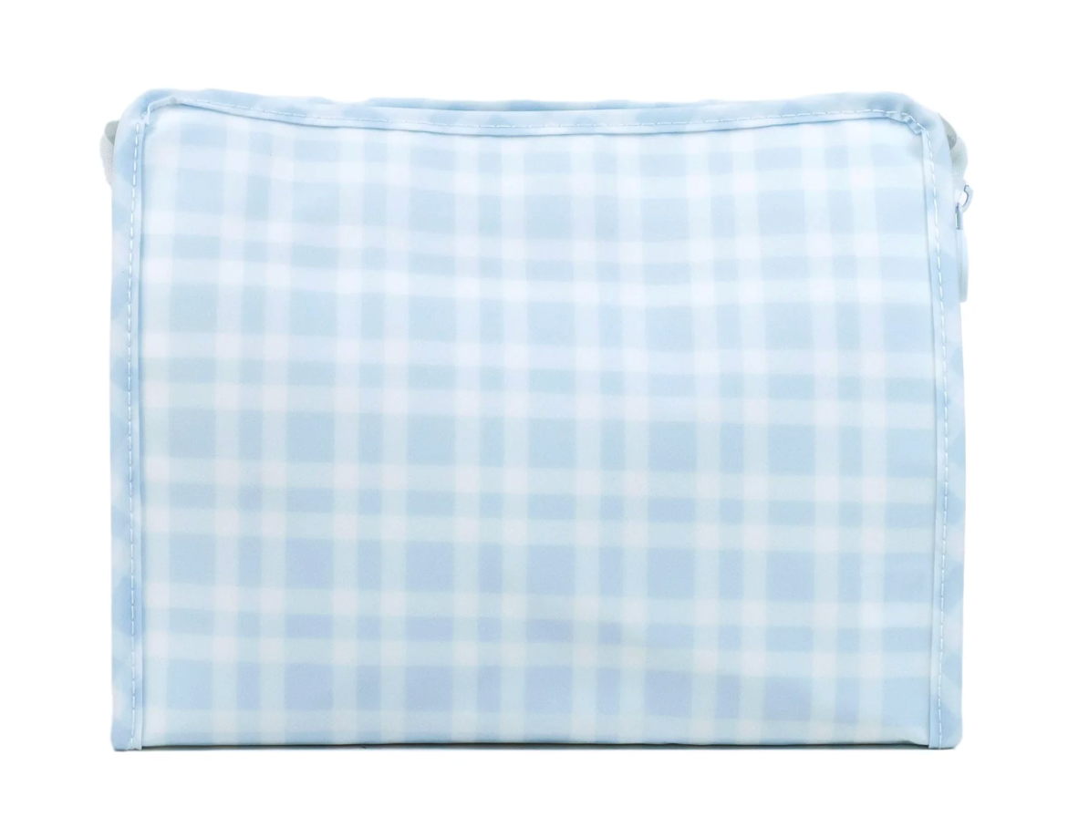 Roadie Large Zip Bag TRVL Pimlico Plaid Blue – Canvas Queen Needlepoint