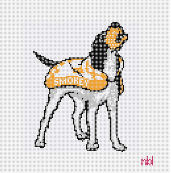 Tennessee Smokey Dog – Canvas Queen Needlepoint